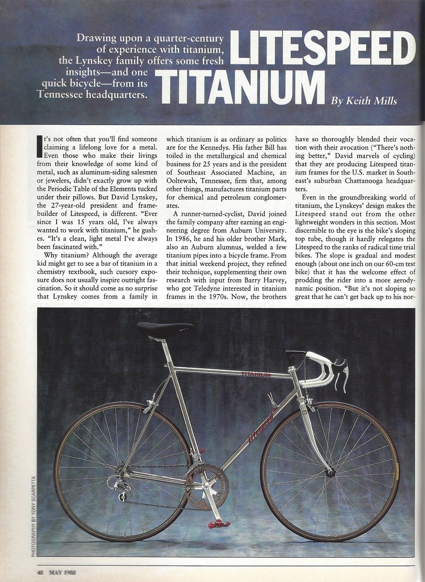Bike Forums - Road Test/Bike Review (1988) LITESPEED Titanium