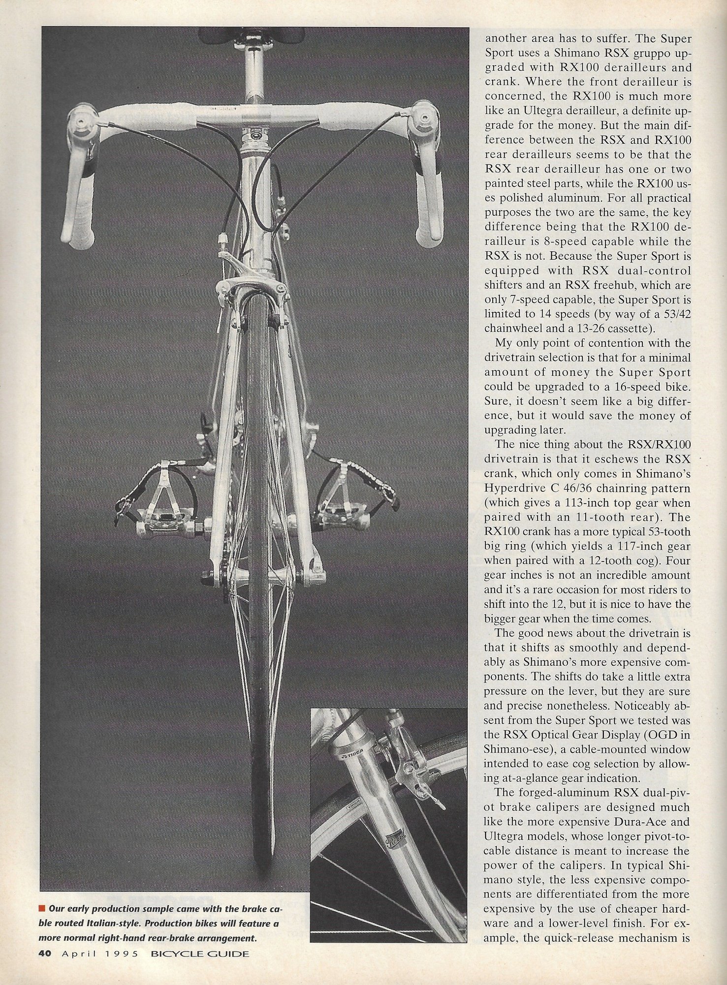 Bike Forums - Road Test/Bike Review (1995) Schwinn Super Sport