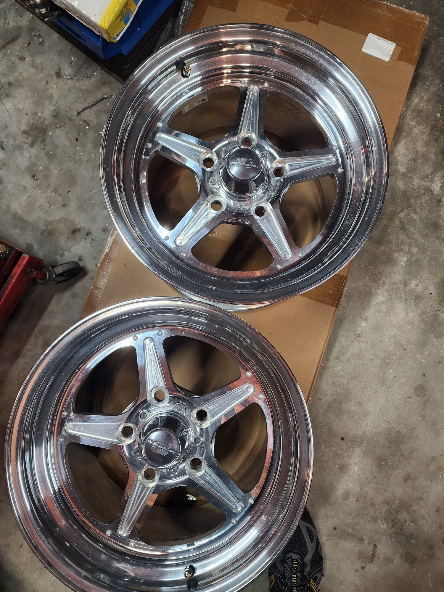 15" x 10" Billet Specialties Street Light Wheels 7.5" backspacing 5 on ...