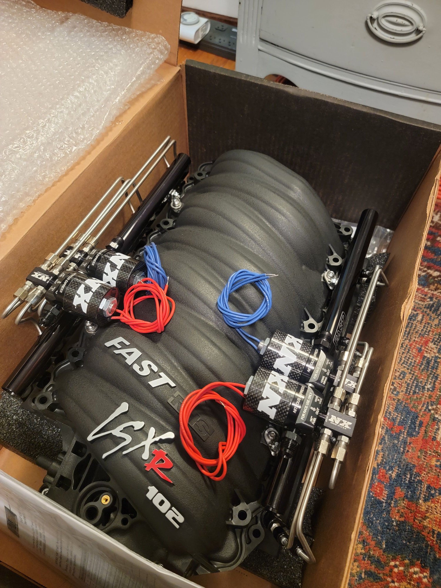 Fast lsx 102 intake Nitrous Express Cathedral Port ls1/ls6 Direct Port ...