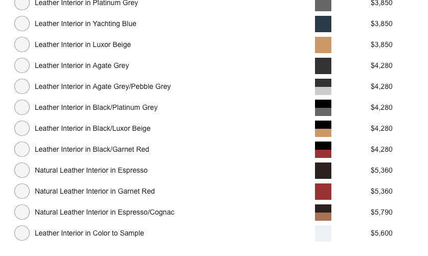 lexus interior leather color code