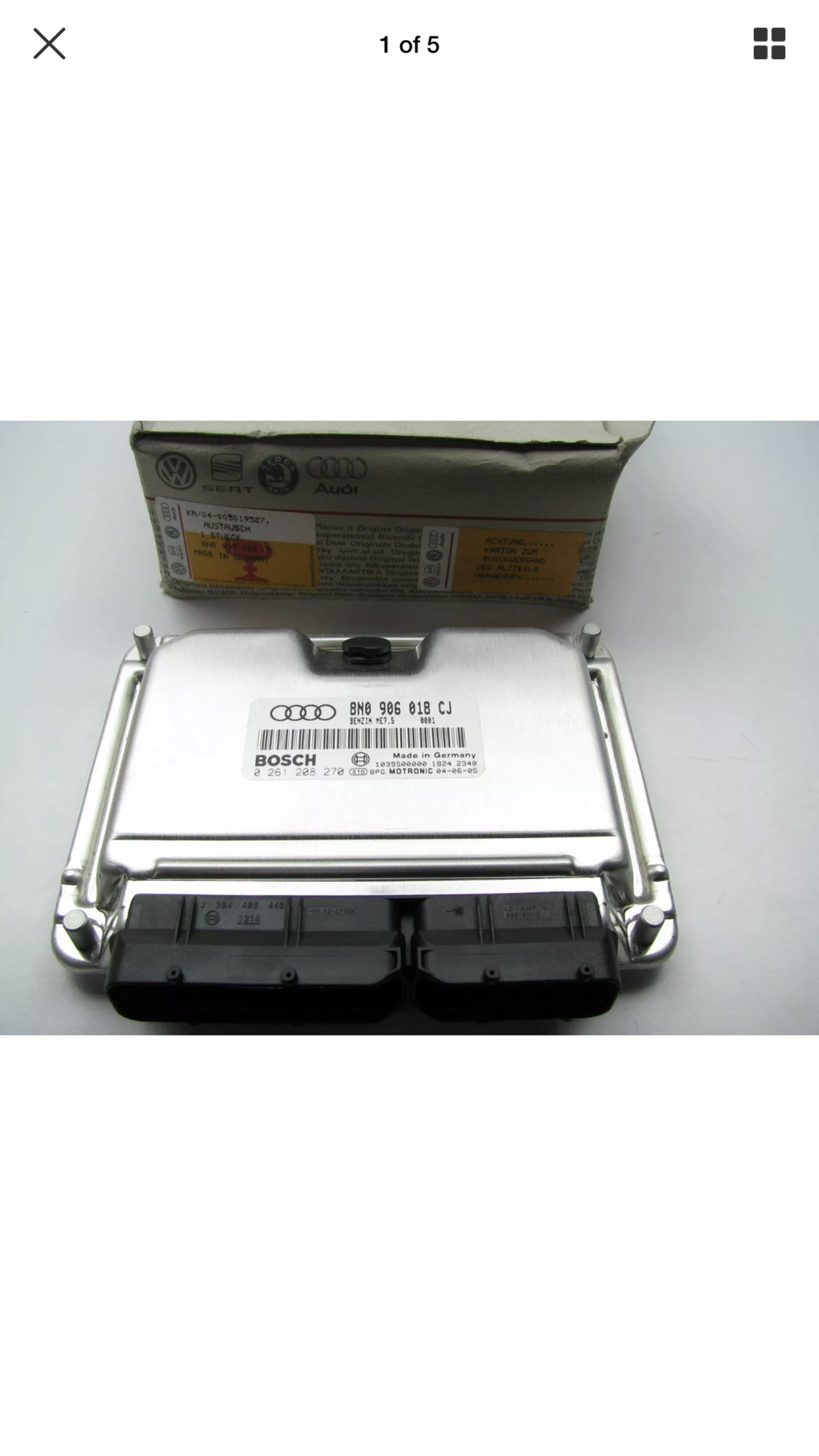 Audi TT New Bosch ECU 8N0 906 018 CJ 2004 TT 1.8T Manual - AudiWorld Forums