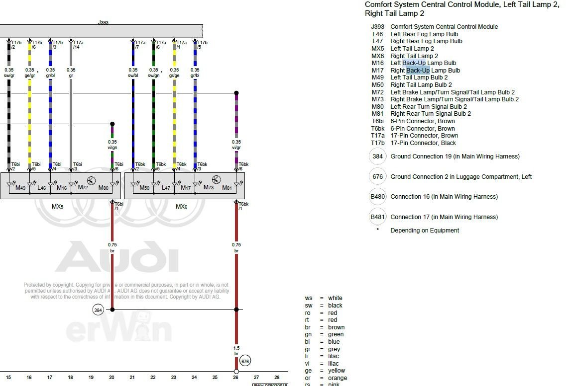 Backup/Reverse Lights - AudiWorld Forums