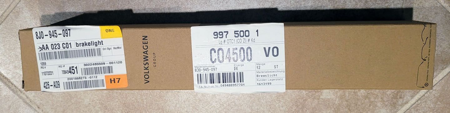 Audi TT MK2 3rd Light, 8J0-945-097 - AudiWorld Forums