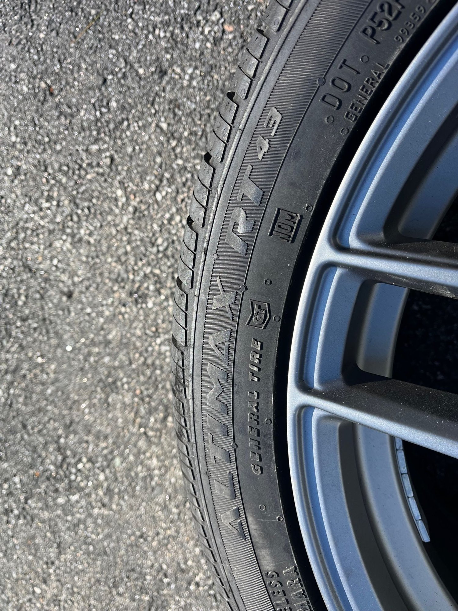 18x8 Bremmer Kraft BR16 MT Titan wheel with General Altimax RT43 245 ...