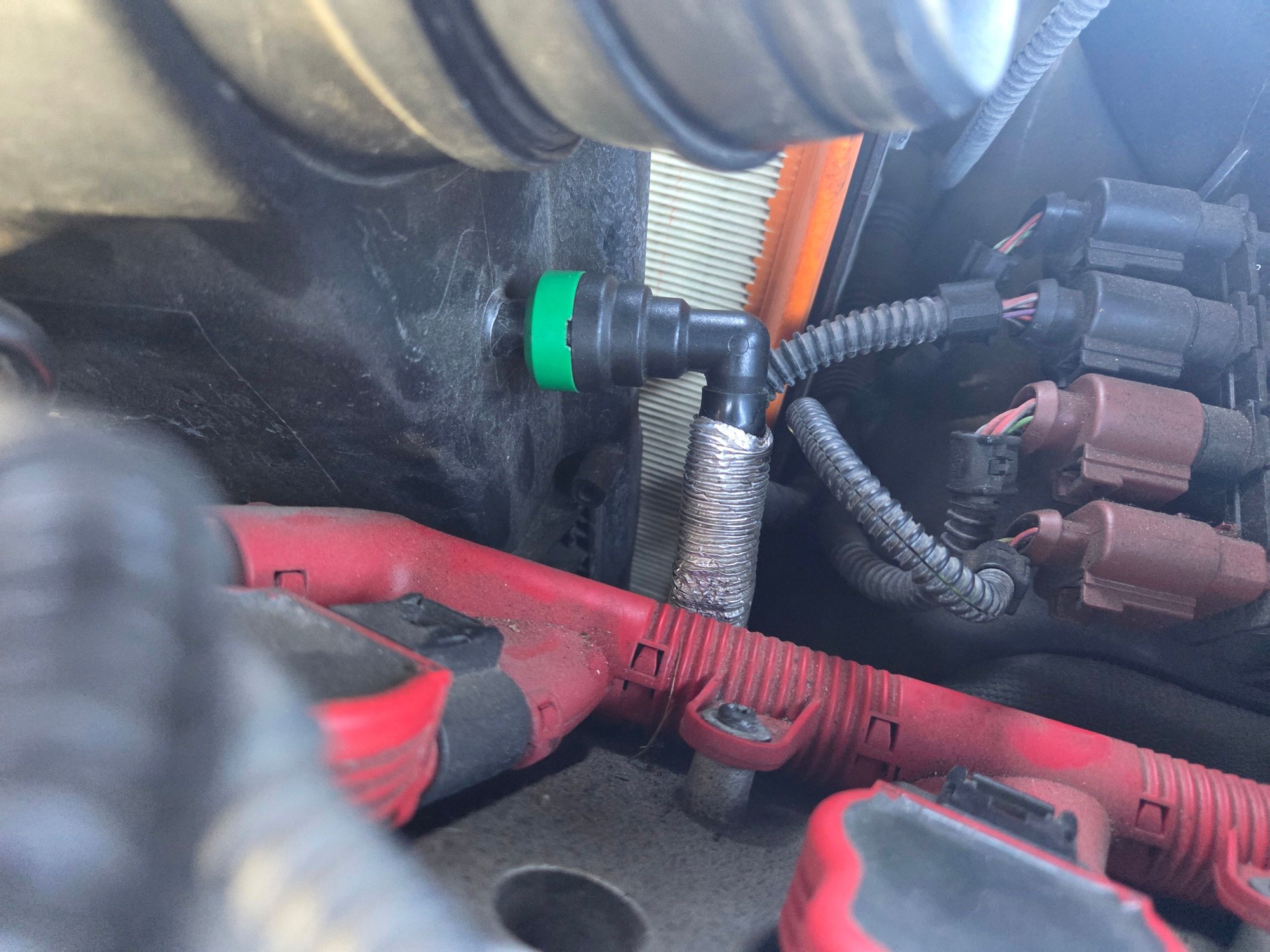 Air suspension hose connected to the air box. How do you disconnect it ...