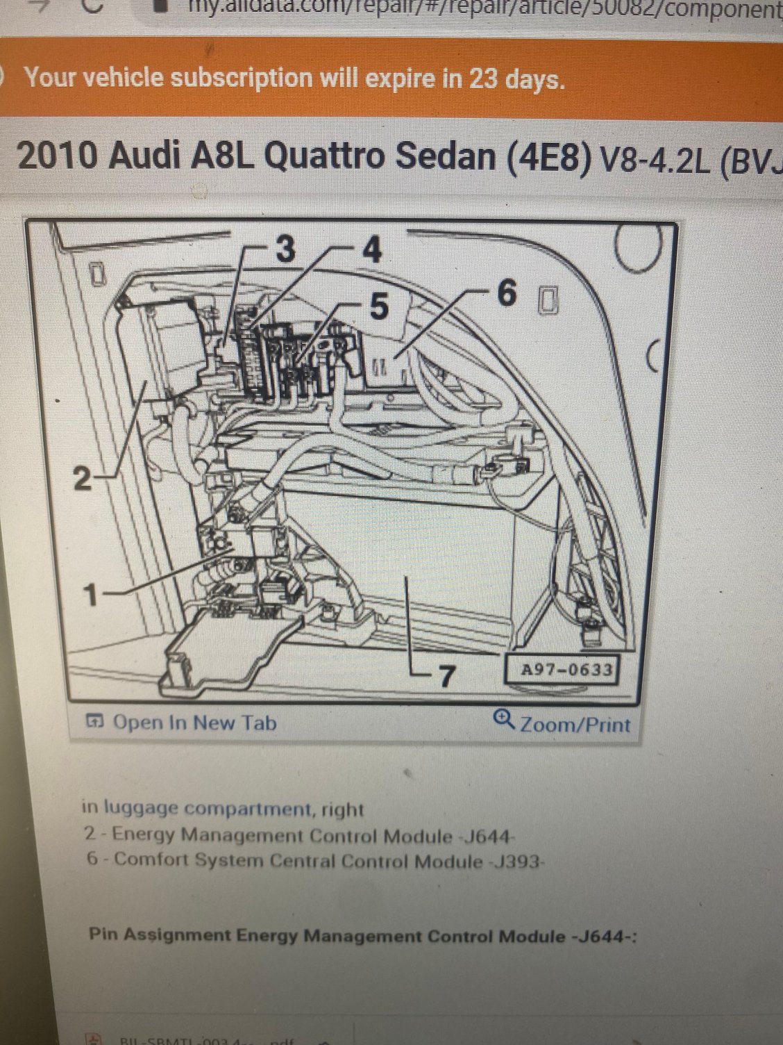 2010 A8 - No Power No Lights with charged battery - Page 2 - AudiWorld ...