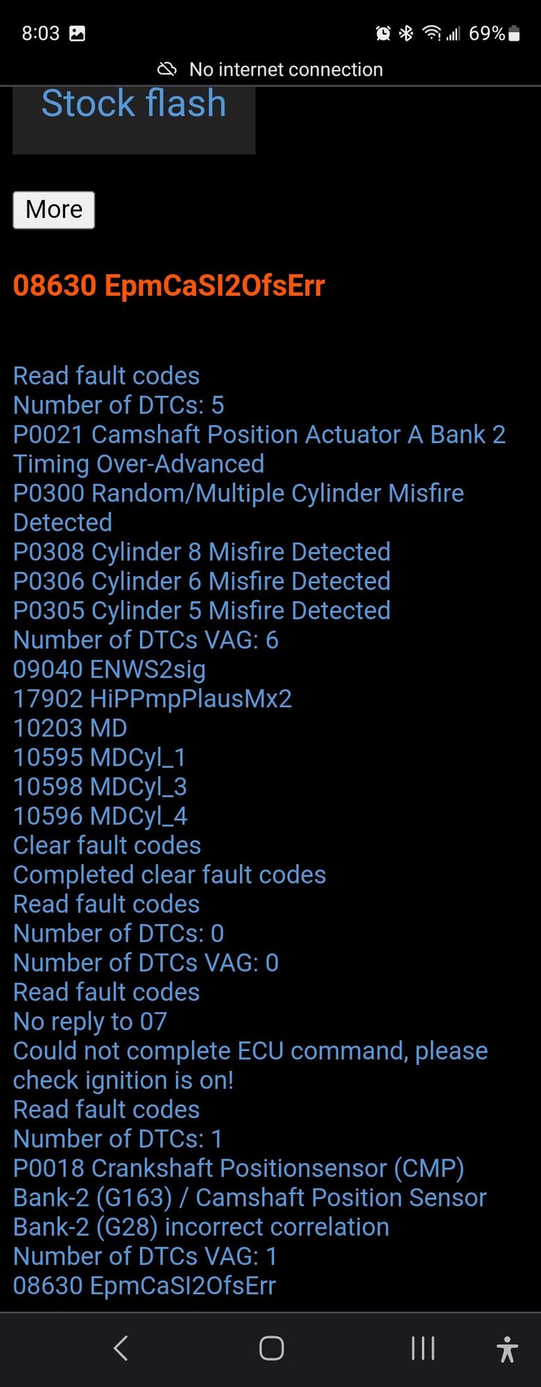 2014 Random Miss Fire P0018 - AudiWorld Forums