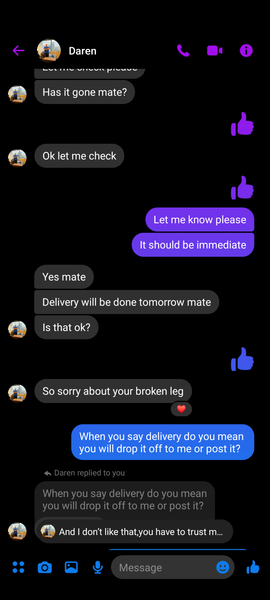 AU: Scammer spare parts guy from FB Daren gregory - AudiWorld Forums