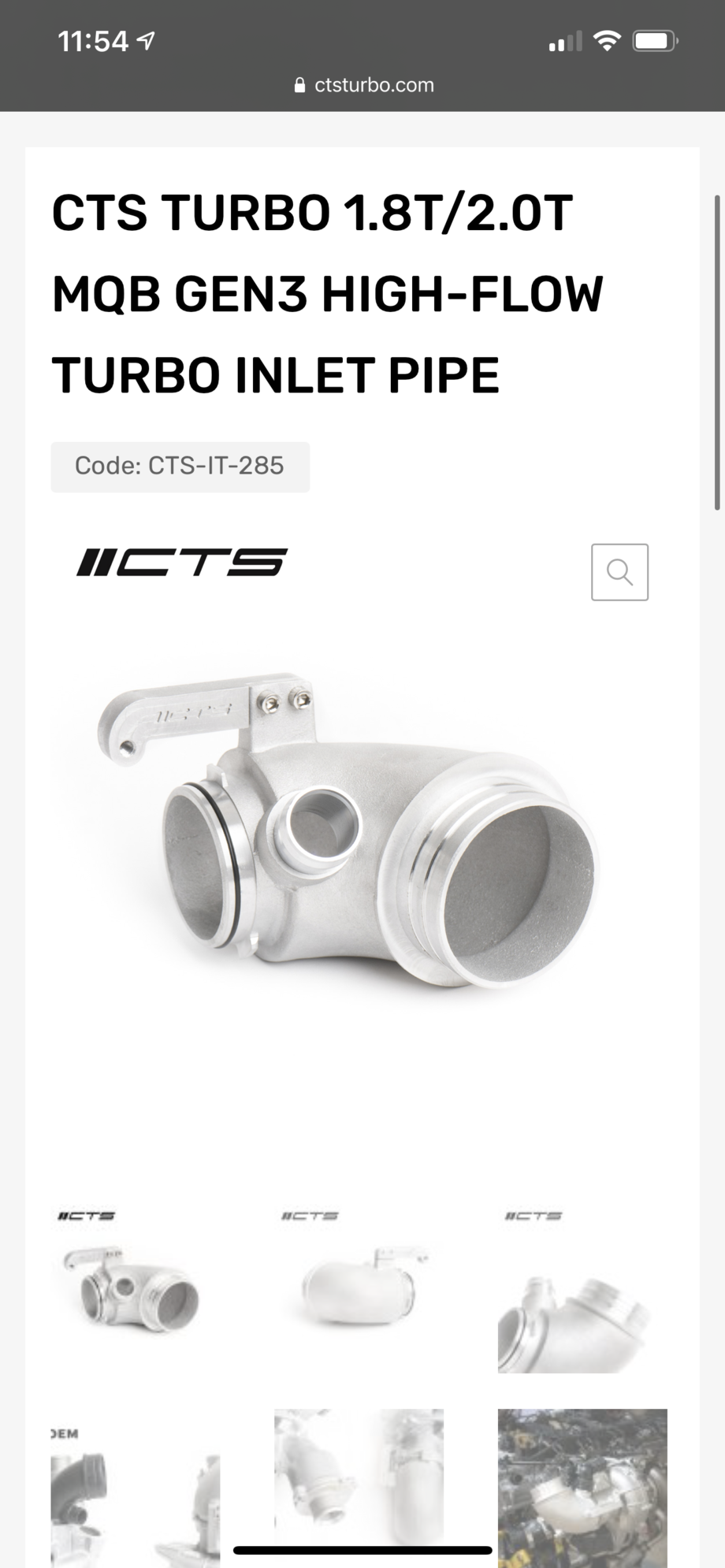 CTS Turbo Inlet - AudiWorld Forums