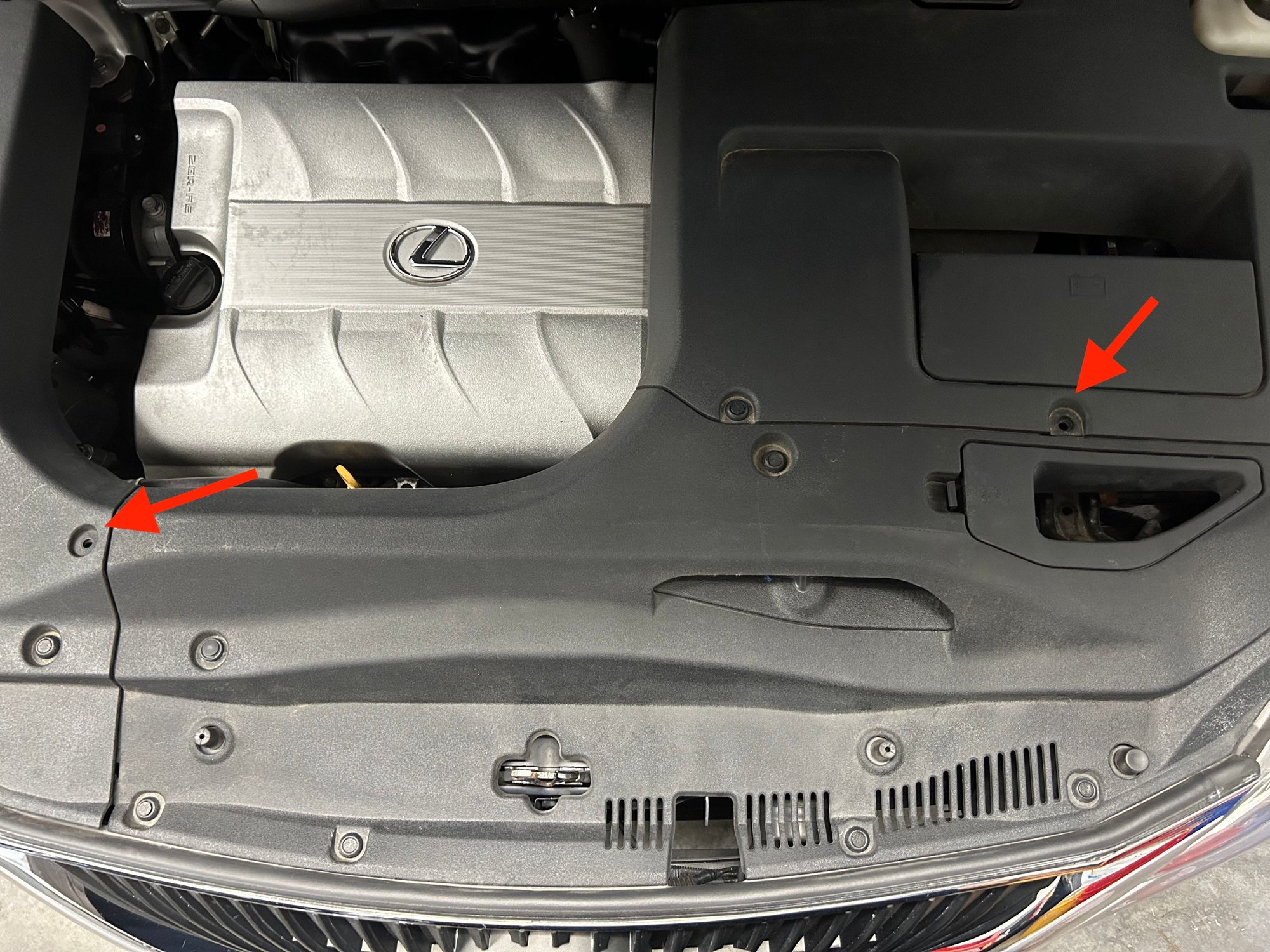 2010 RX350 under hood thingies missing - ClubLexus - Lexus Forum Discussion