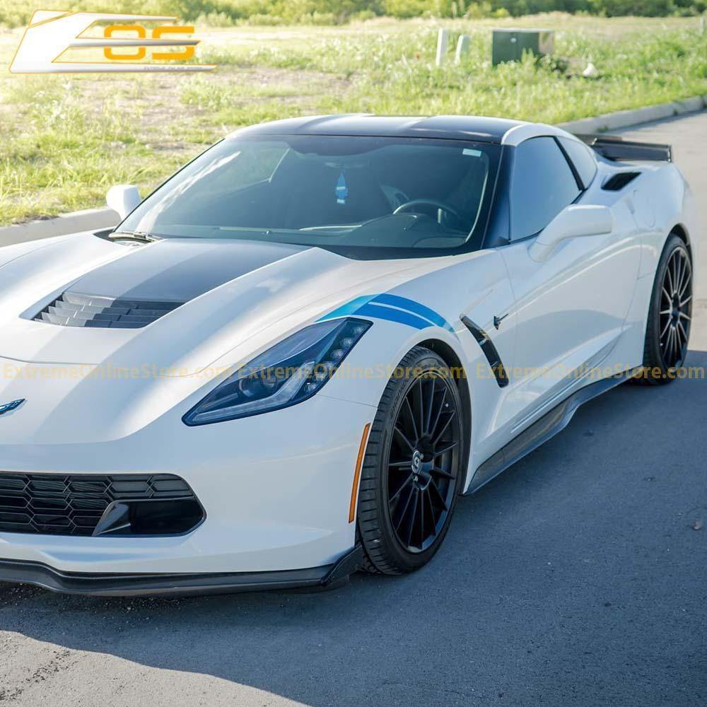 2014-19 Corvette C7 Stingray / Z51 Carbon Flash Side Skirts Rocker ...