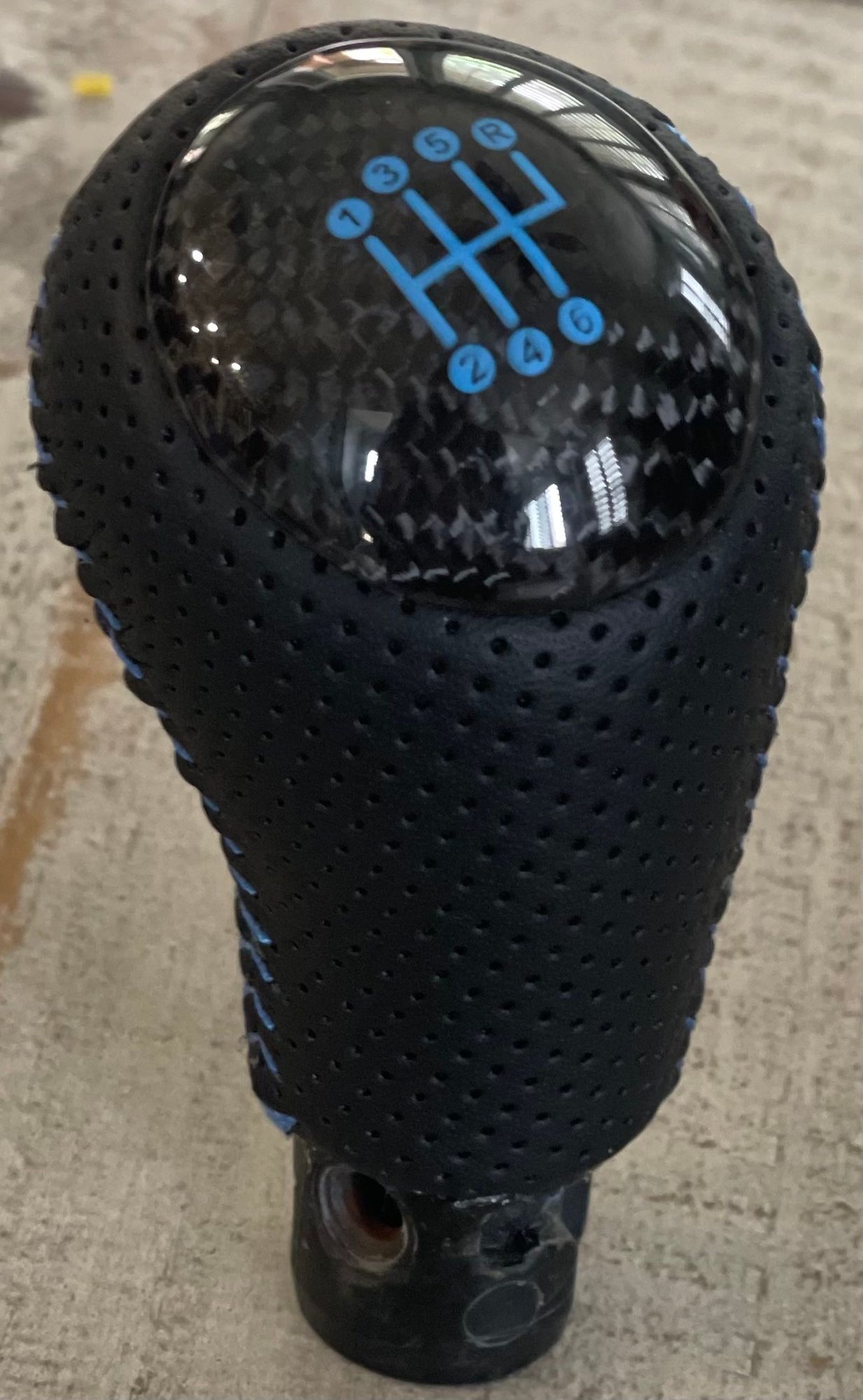 FS (For Sale) C5 and C6Manual Shift Knob Blue Stitching done SoCal ...