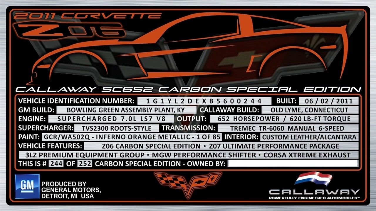 Custom Engine Bay Build Plaque - CorvetteForum - Chevrolet Corvette ...