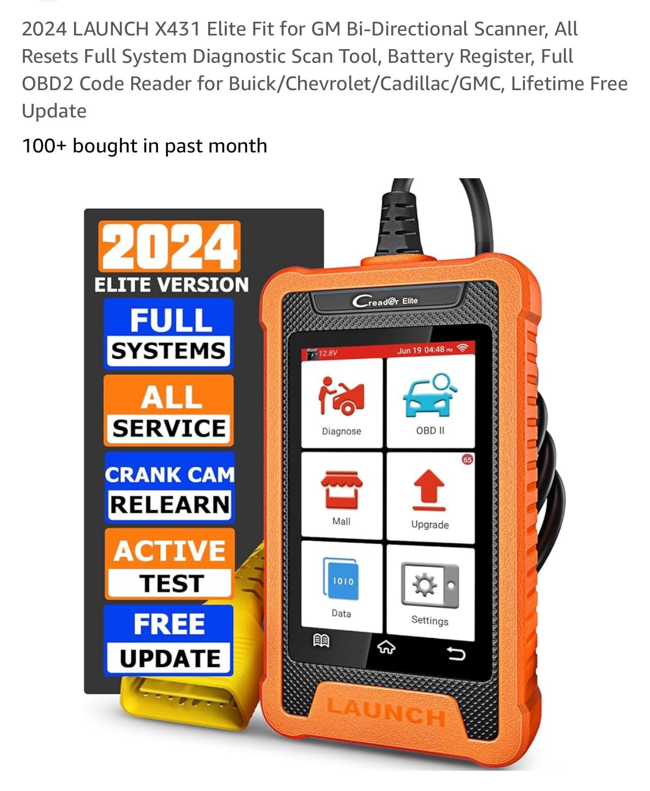 FS (For Sale) C8 (and others) OBD2 scanner - as new - Creader Elite G ...