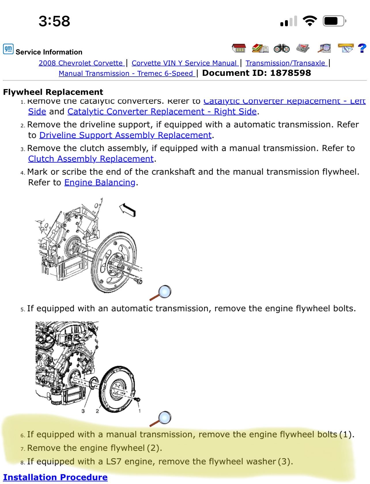 Help !!!Ls7 flywheel shim /washer ? - CorvetteForum - Chevrolet Corvette Forum Discussion
