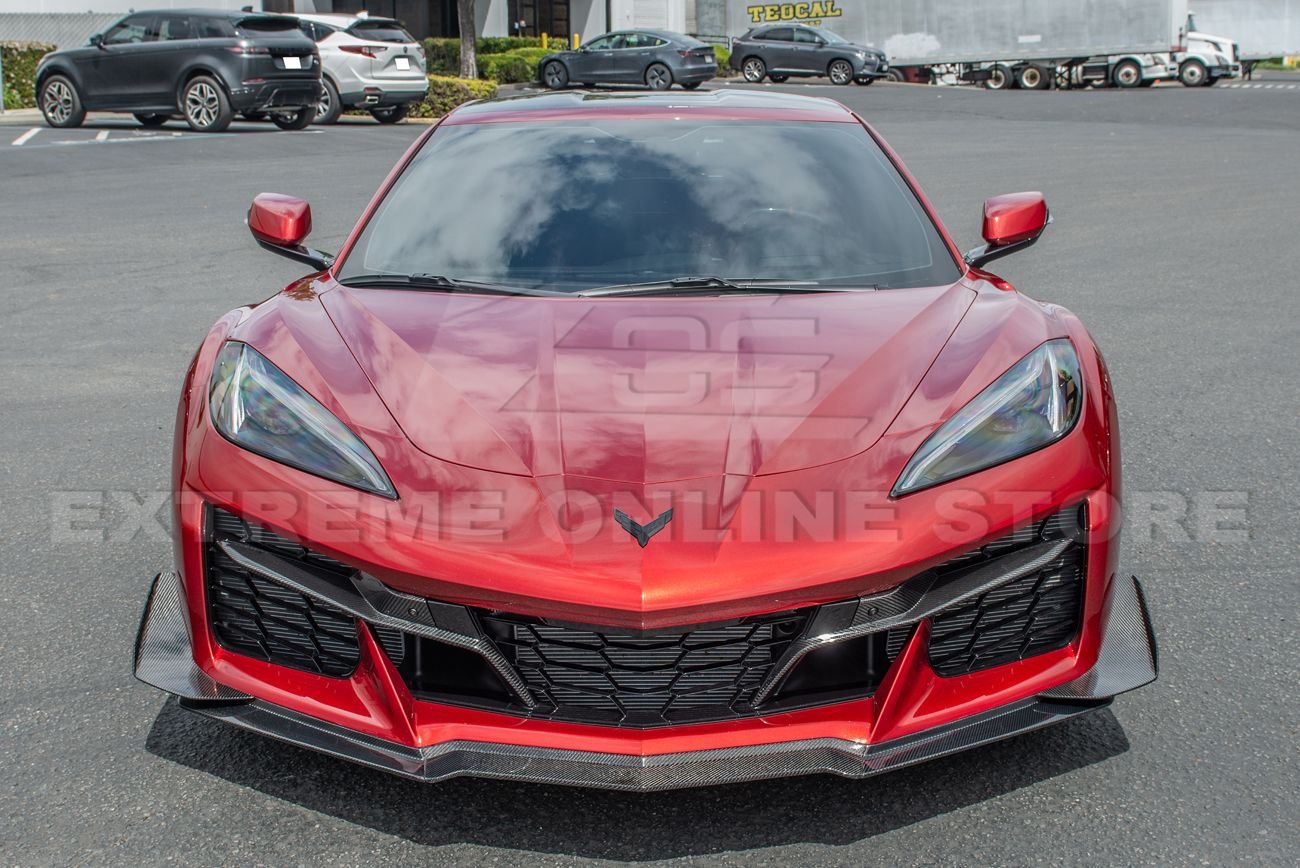 2020-Up Chevrolet Corvette C8 Z06 Carbon Fiber Front Side Canards Dive ...