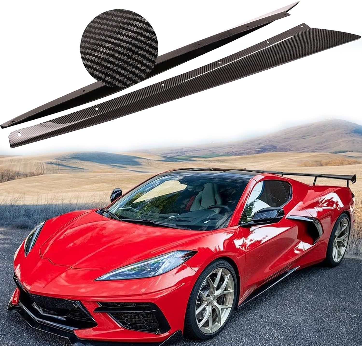 Elevate Your C8 Corvette: Side Skirts Rocker Panels Guard Pair ...