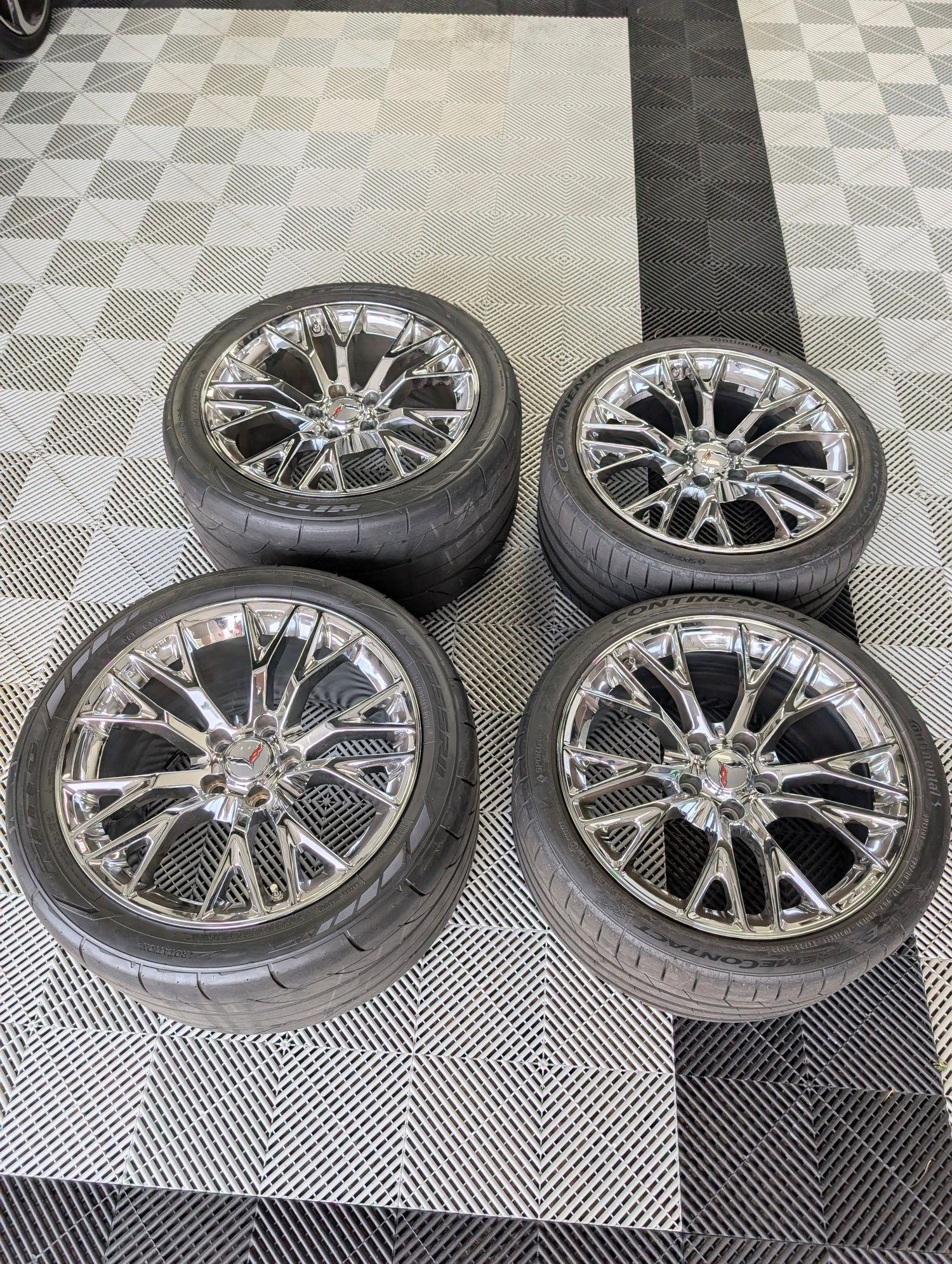 FS (For Sale) Corvette C7 z06 Chrome Wheels & Tires (Drag Radial Rears ...