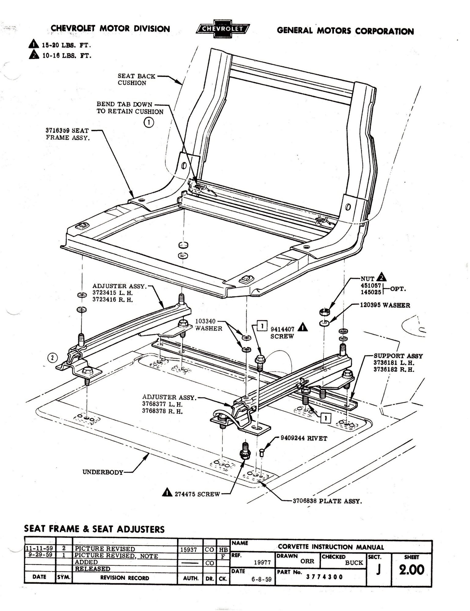 C1 60 seat frame LH vs RH identification - CorvetteForum - Chevrolet ...