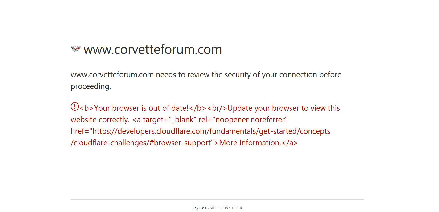 Cloudflare 520 error - Page 2 - CorvetteForum - Chevrolet Corvette Forum Discussion