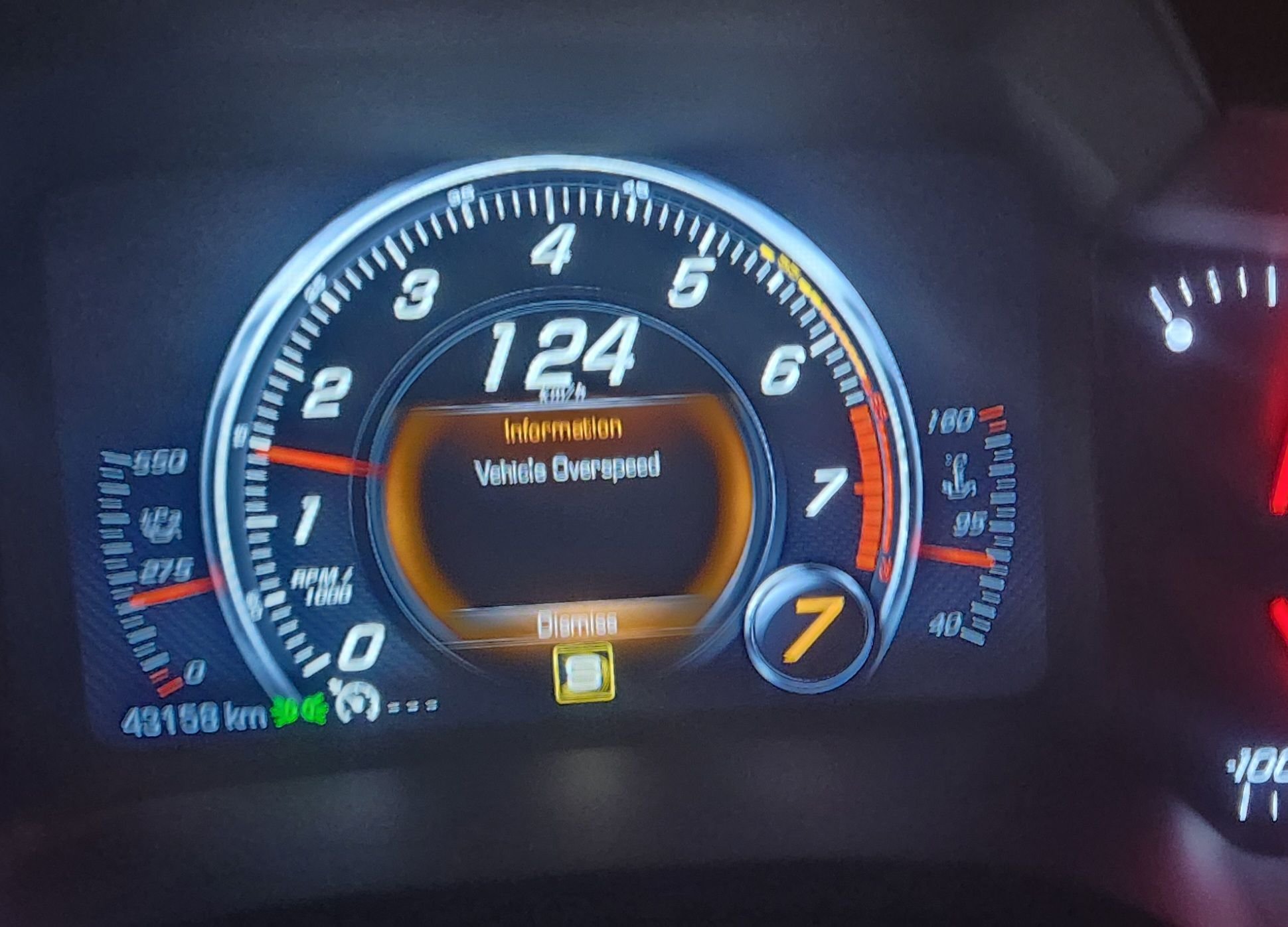 Overspeed warning at 120 km/h on Middle East (GCC Countries) C7 ...