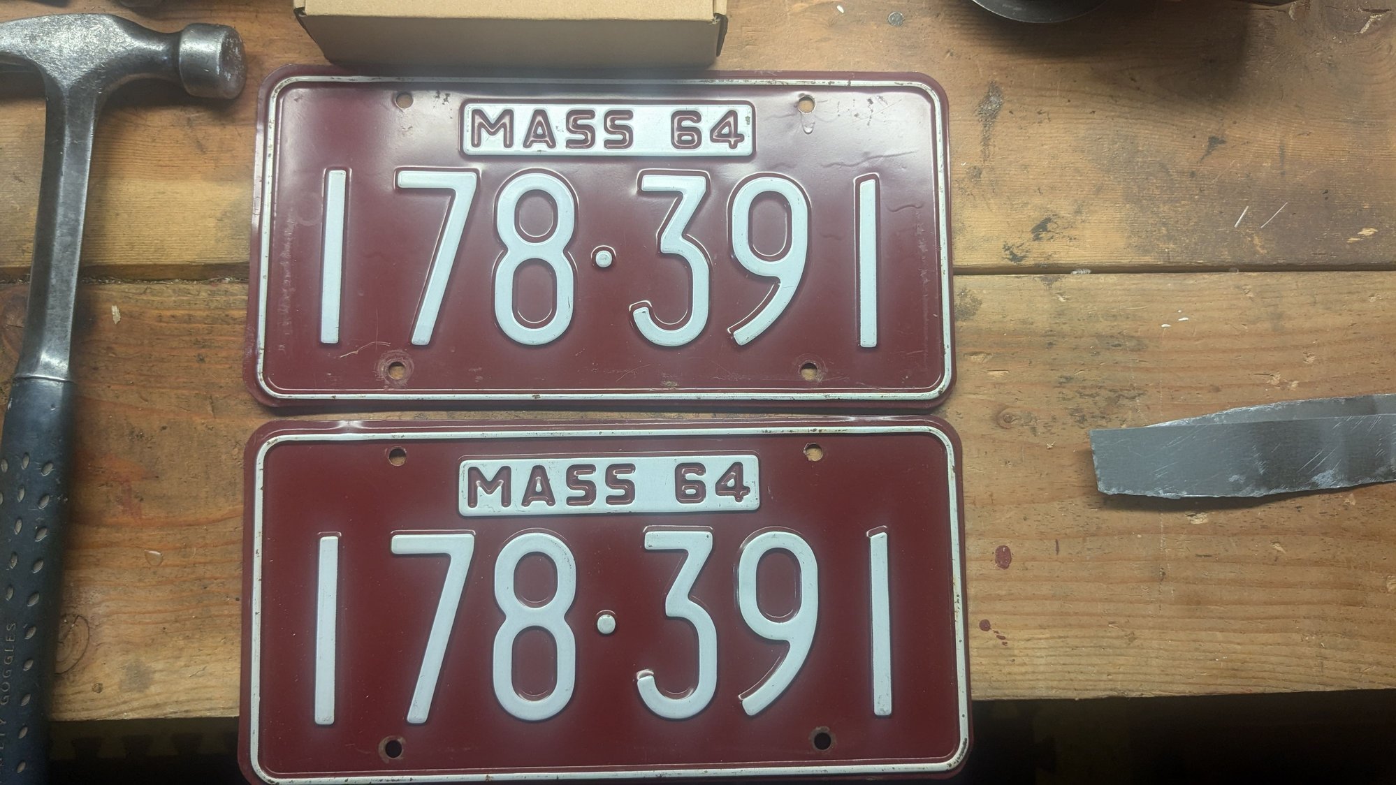 FS (For Sale) 1964 Massachusetts year of manufacture license plates ...