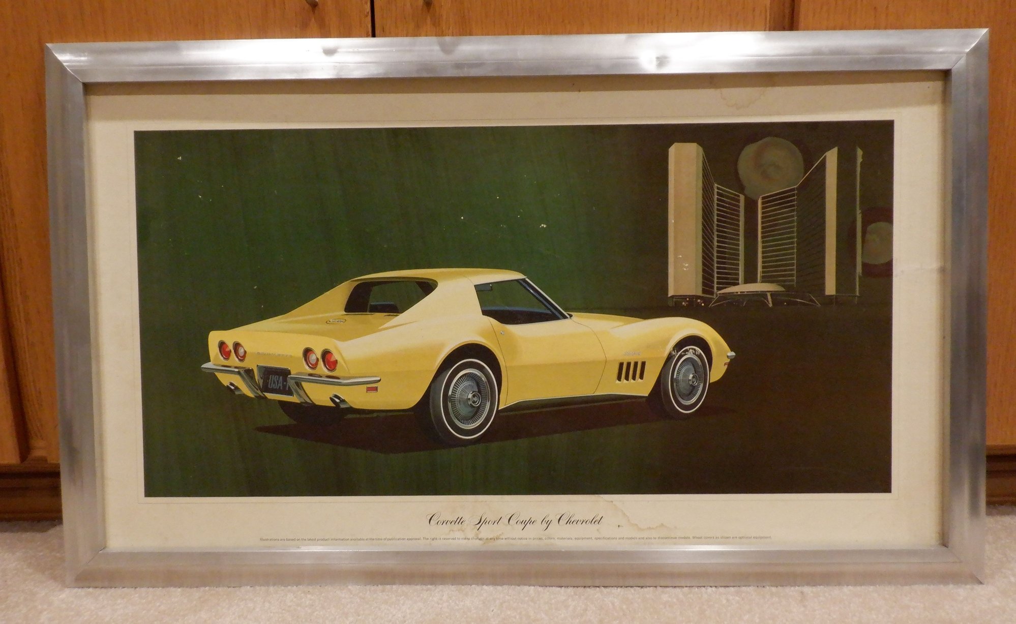FS (For Sale) 1969 Corvette Dealer Poster with Original Frame ...