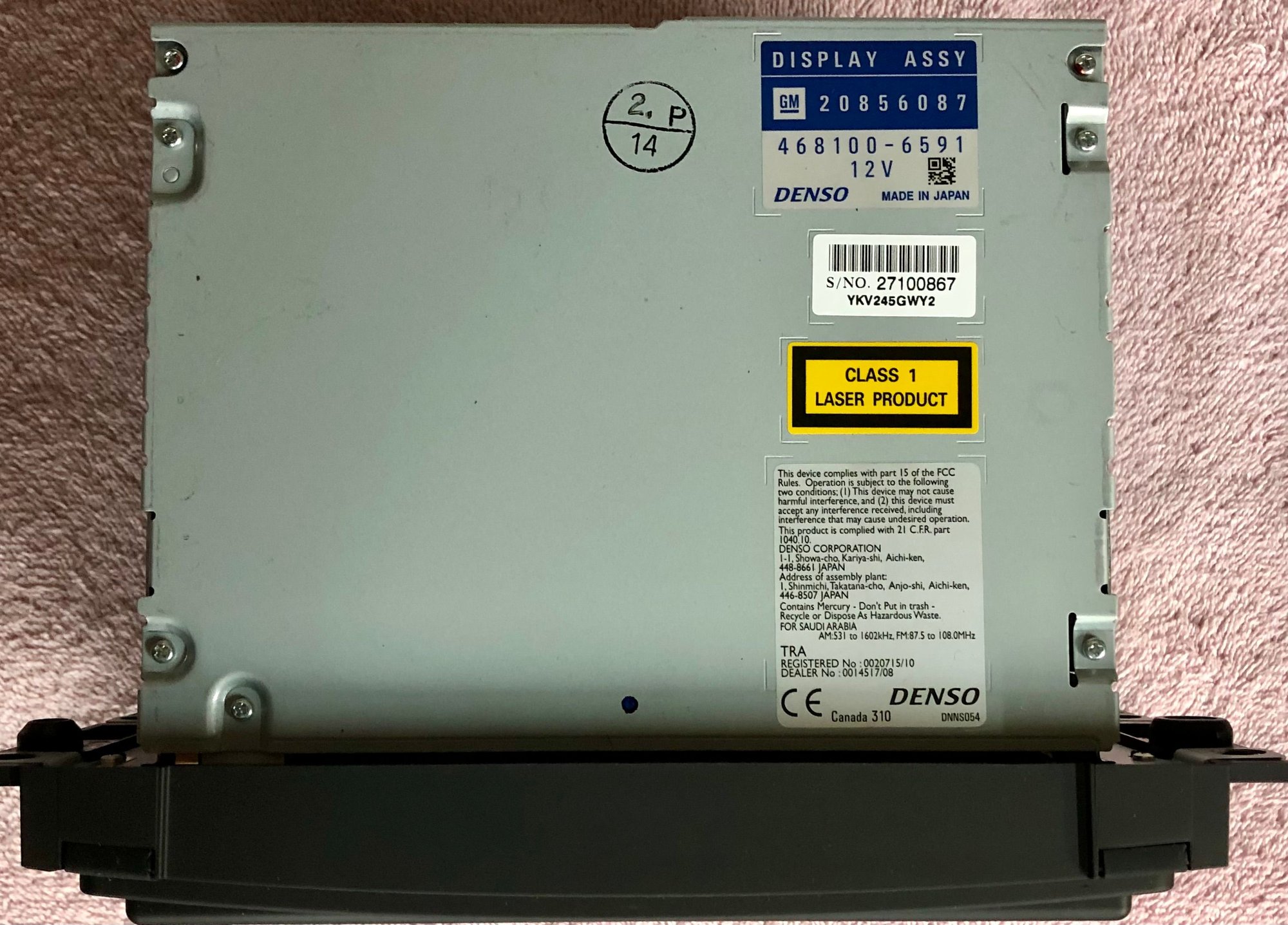 FS (For Sale) 2012 Denso OEM C6 Chevrolet Corvette Bose Premium Radio ...