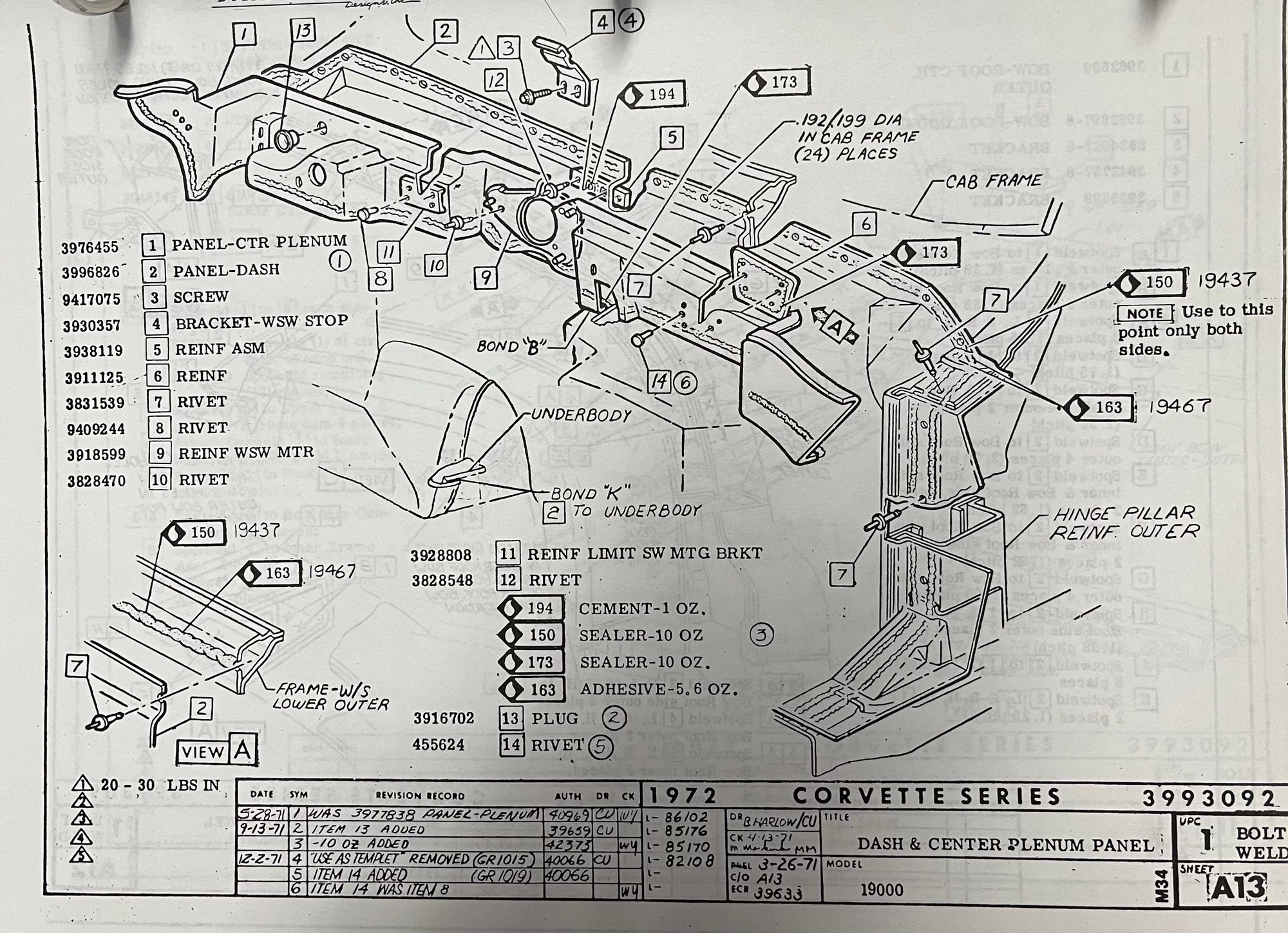 1972 Firewall panel installation - CorvetteForum - Chevrolet Corvette ...