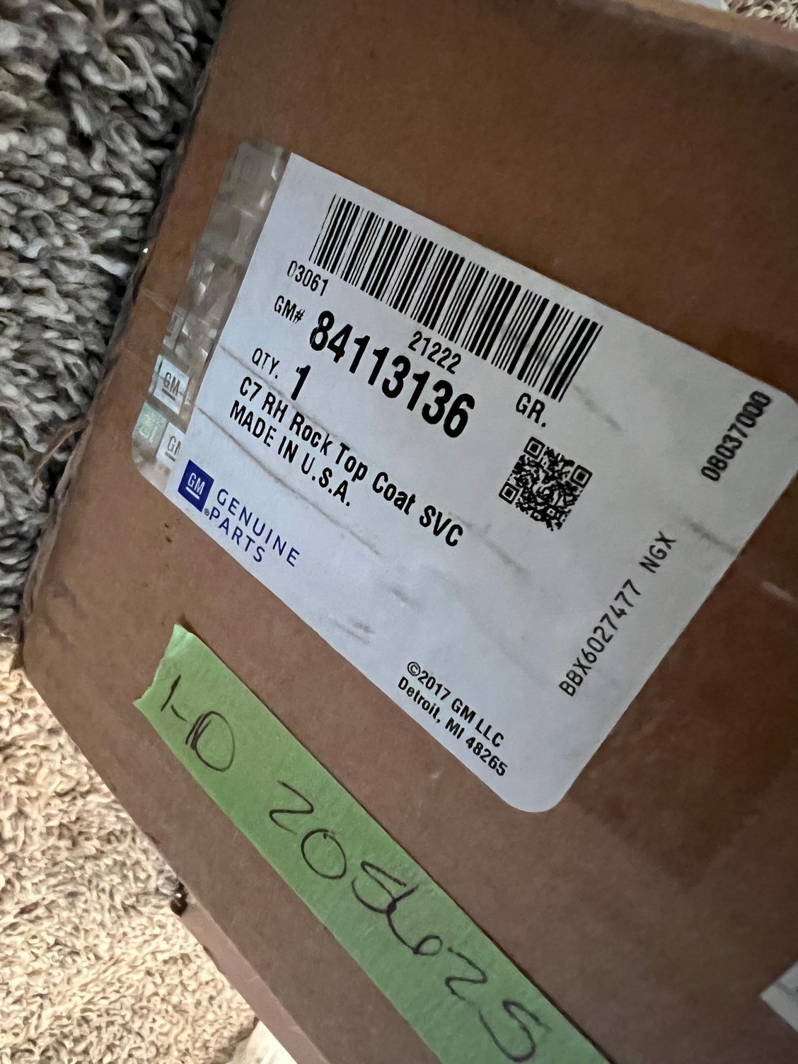 FS (For Sale) New OEM C7 Corvette Stingray Z06 Grand Sport 3/4 Length ...