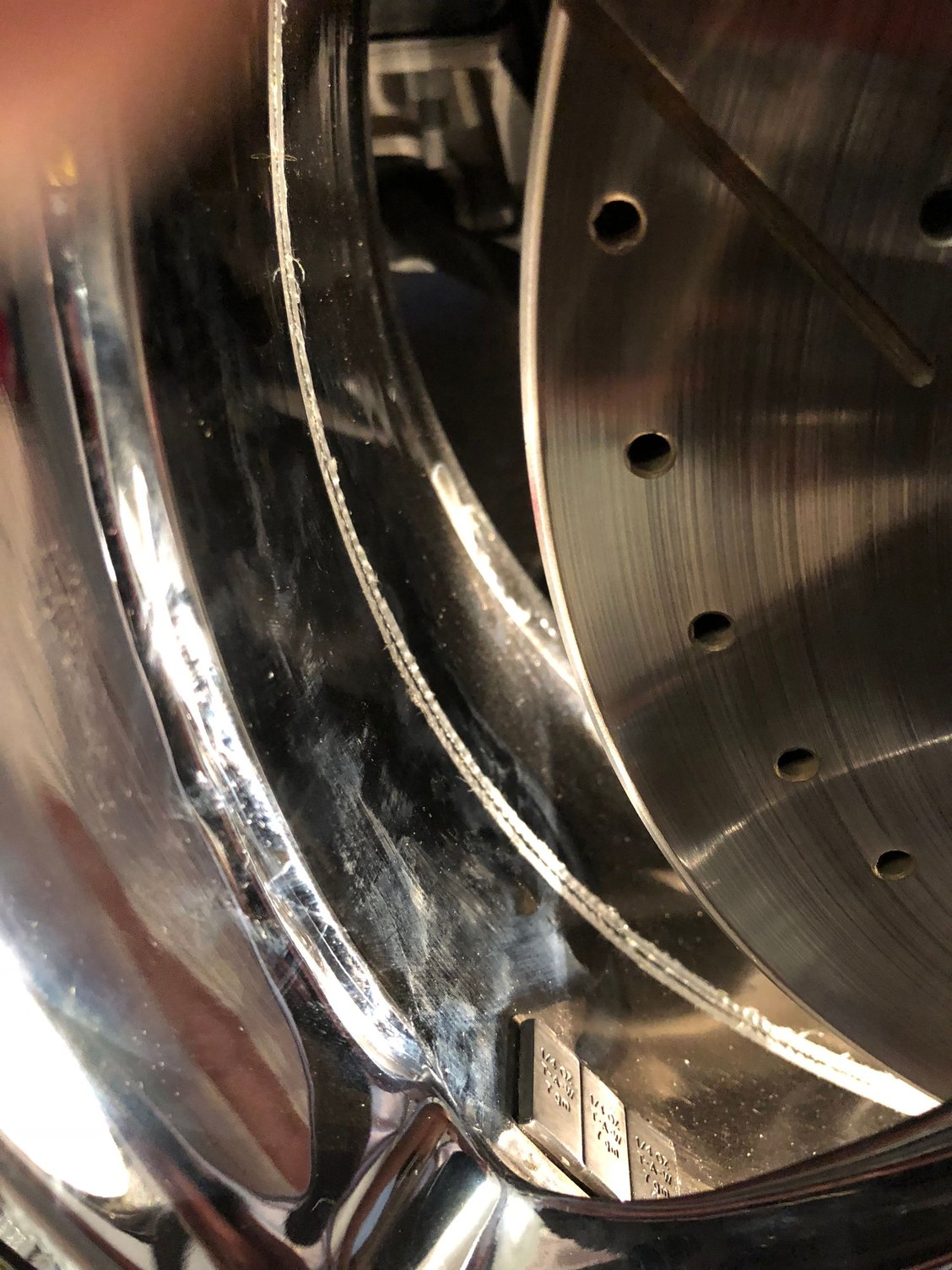 Mystery gouge in front wheel rim - CorvetteForum - Chevrolet Corvette ...