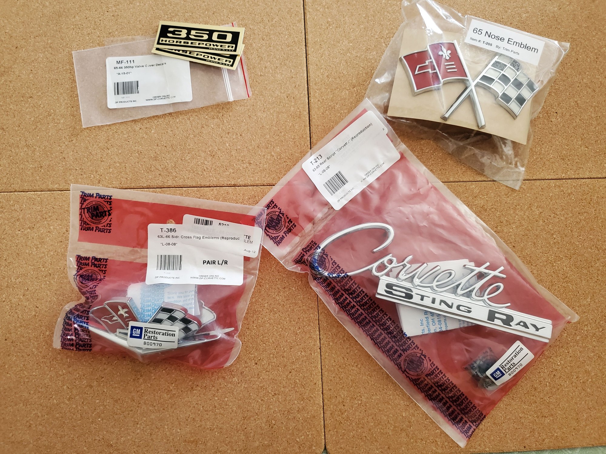 FS (For Sale) C2 Cross Flag Emblems For Fenders, Nose, Script Corvette ...