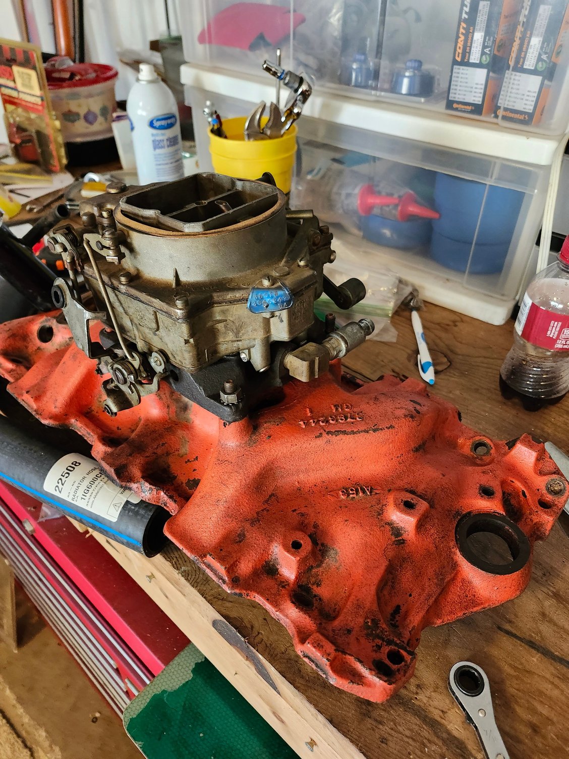 FS (For Sale) '63 250 Hp Air Cleaner, Carb, Intake and Upper Rad Hose ...