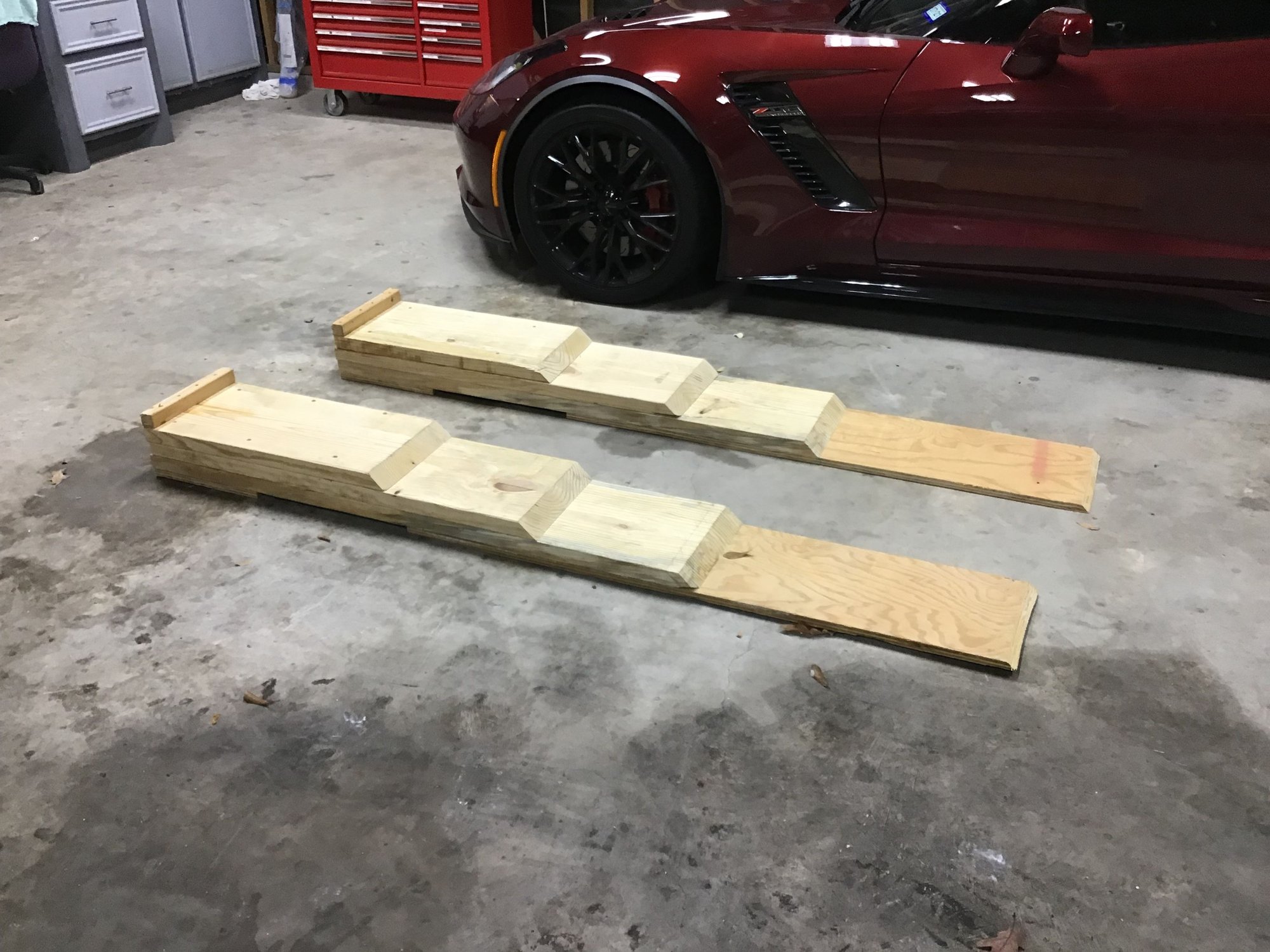 Homemade wooden ramps - what to use to prevent sliding? - CorvetteForum ...