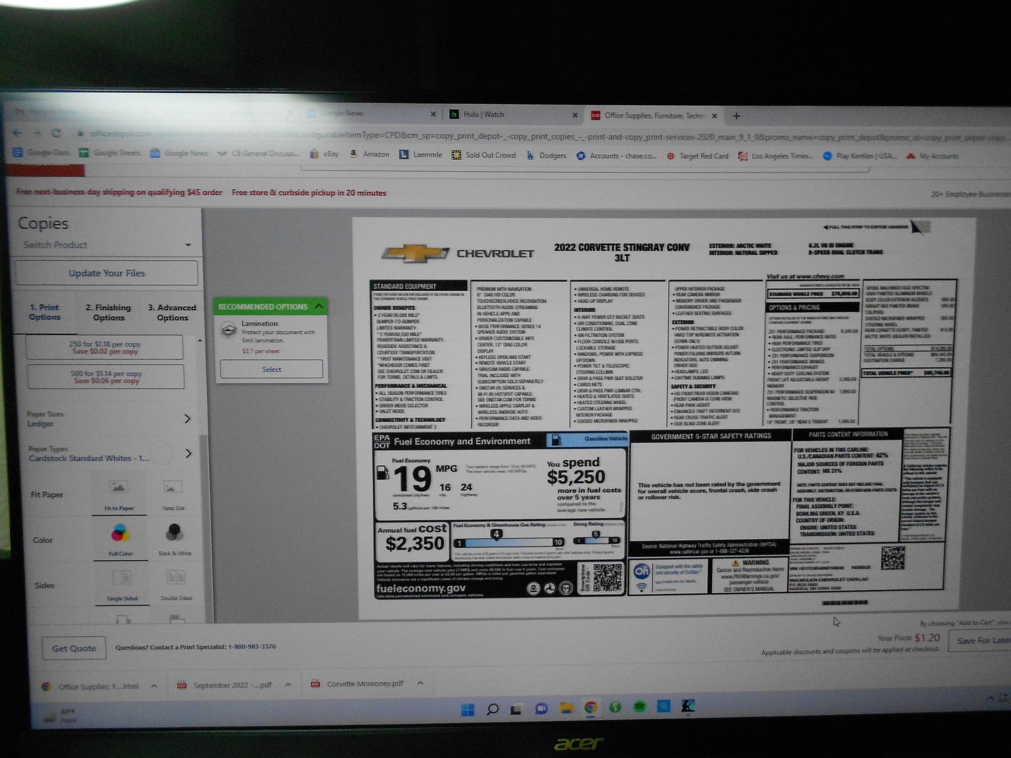 Here is a way to get your window sticker in PDF if you have the VIN ...