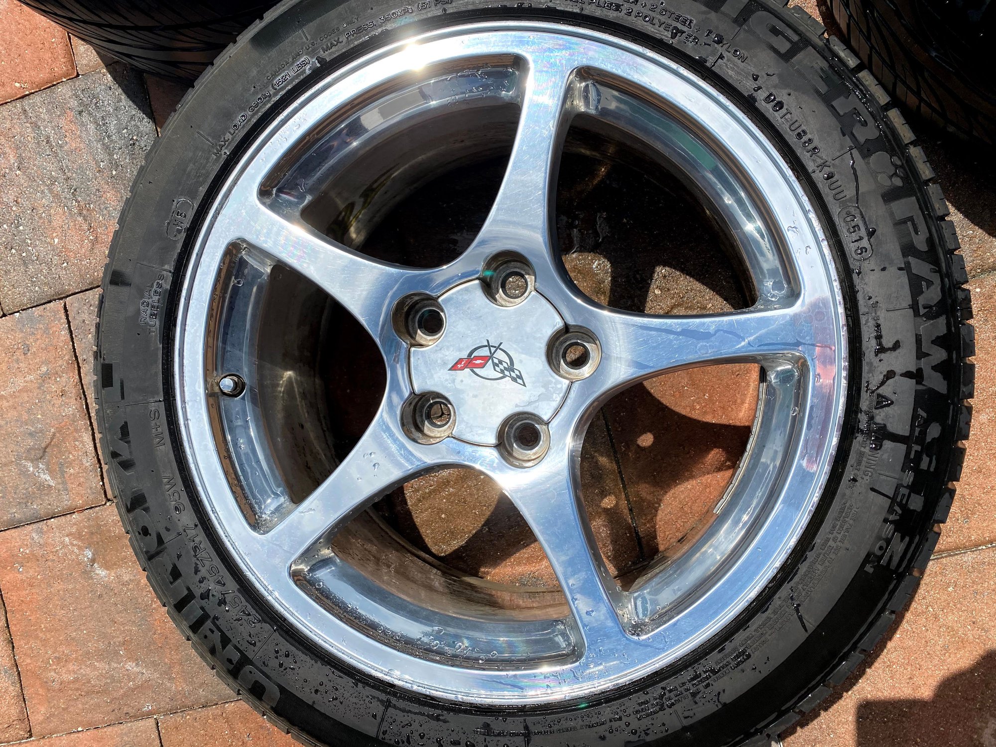 FS (For Sale) C5 polished OEM wheels and tires - CorvetteForum ...