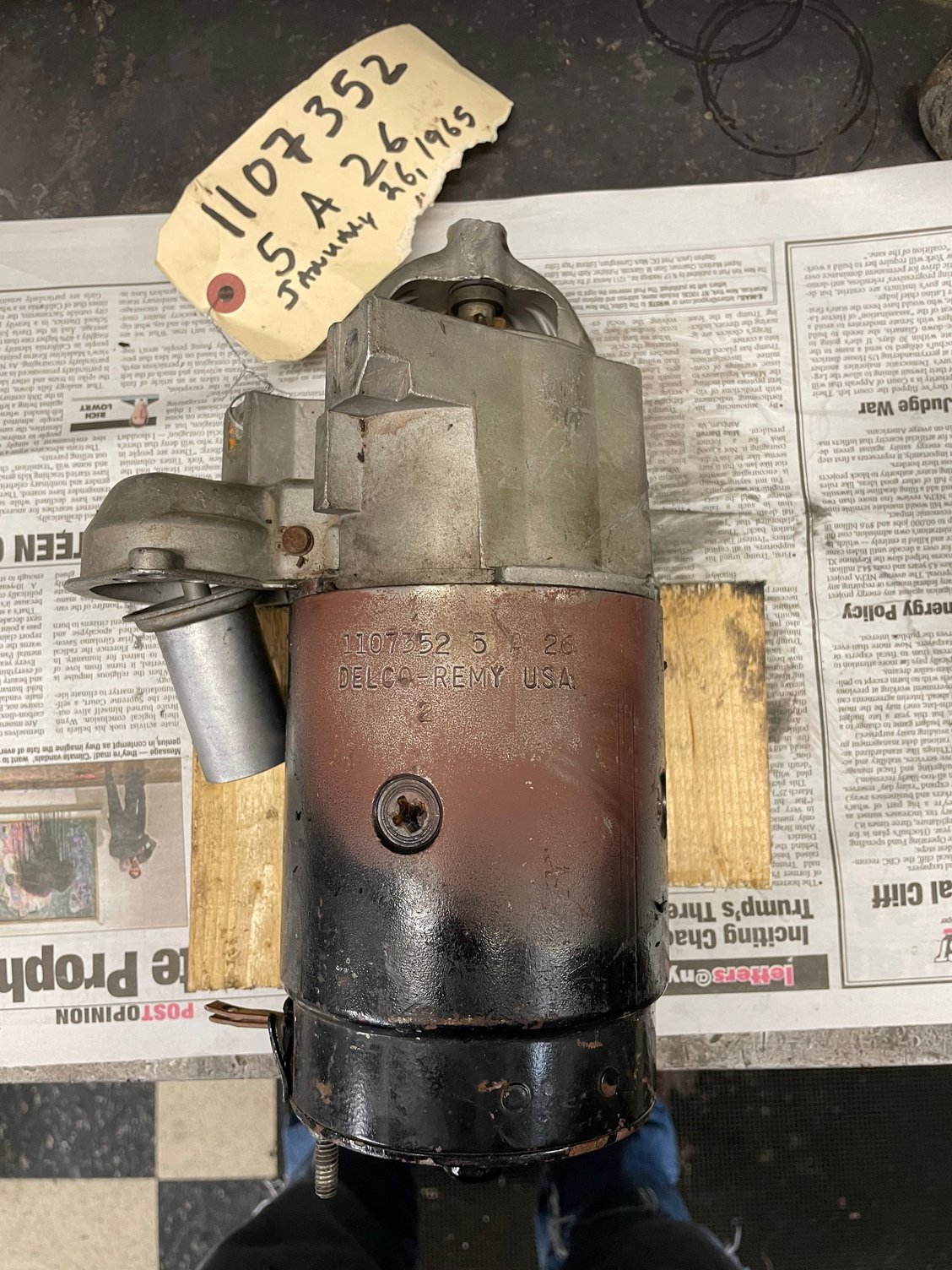 FS (For Sale) 1107352 1965 396 Original Starter Date 5 A 26 ...