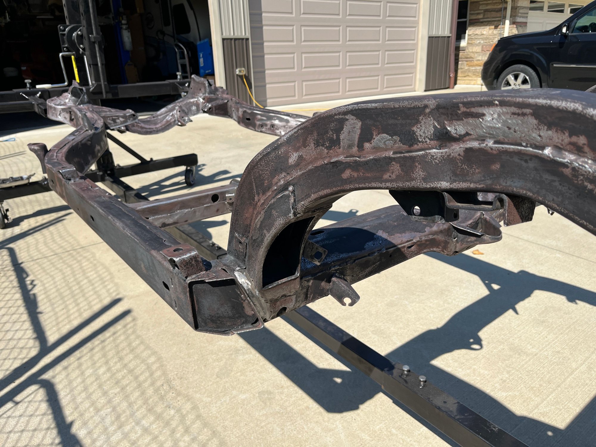 C2 C2 frame on Rotisserie - CorvetteForum - Chevrolet Corvette Forum ...