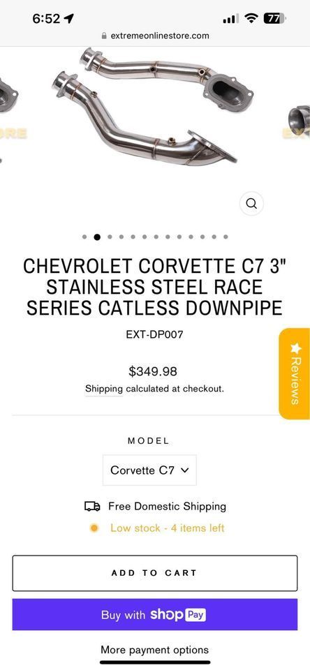 FS (For Sale) C7 Z06 Catless down pipes w/O2 spacers - CorvetteForum - Chevrolet Corvette Forum ...