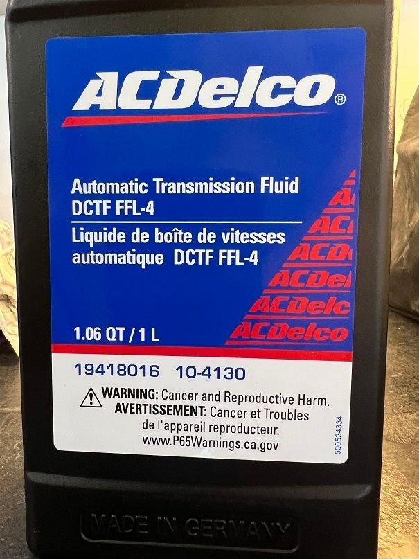 DCT Oil Information Panel on Label - CorvetteForum - Chevrolet Corvette ...
