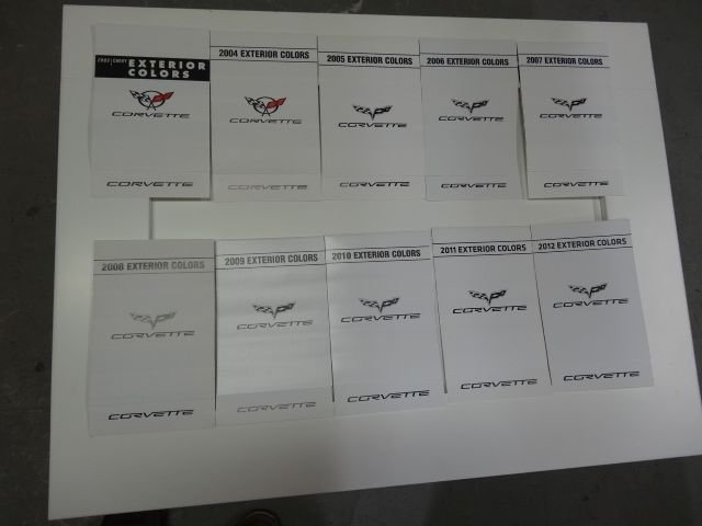 Corvette Exterior Color Charts For Sale - CorvetteForum - Chevrolet ...