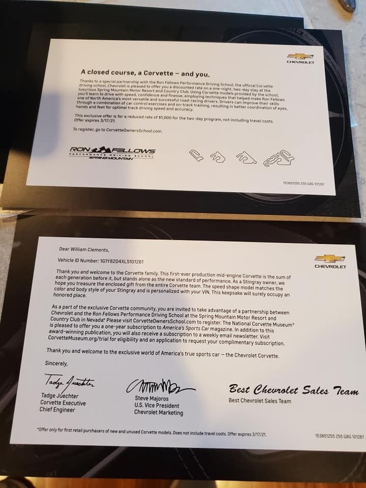 Cool gift from GM - CorvetteForum - Chevrolet Corvette Forum Discussion