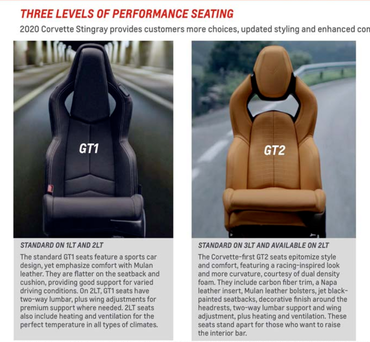 GT1 and GT2 seat comparison - Page 2 - CorvetteForum - Chevrolet ...