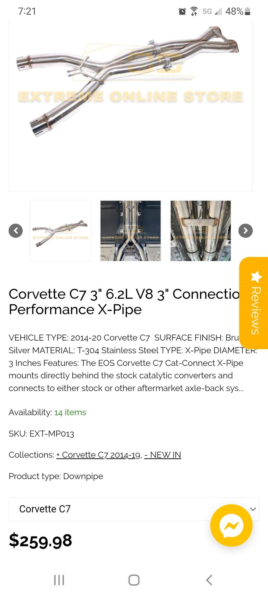 Corsa Double Helix X Pipe Discontinued? - CorvetteForum - Chevrolet ...