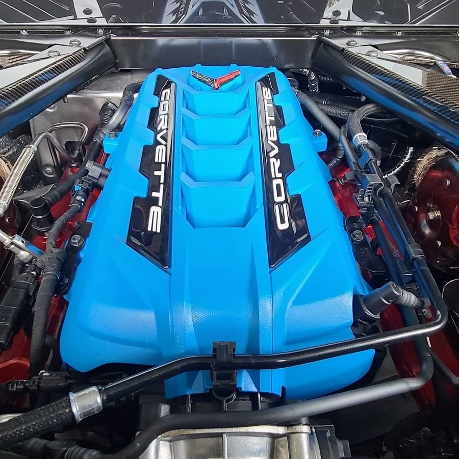 Rapid Blue Engine Cover Installed Pics - CorvetteForum - Chevrolet ...