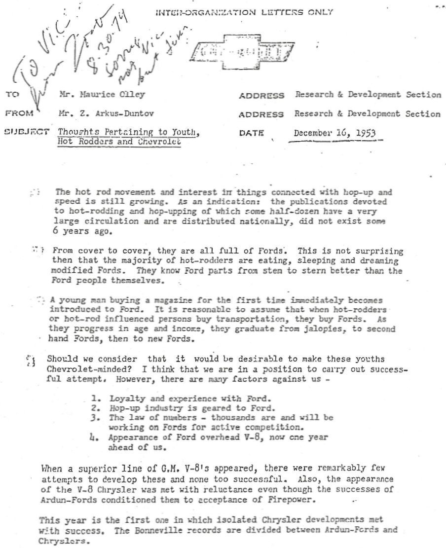 1953 Duntov Letter to GM - Fun Read - CorvetteForum - Chevrolet ...