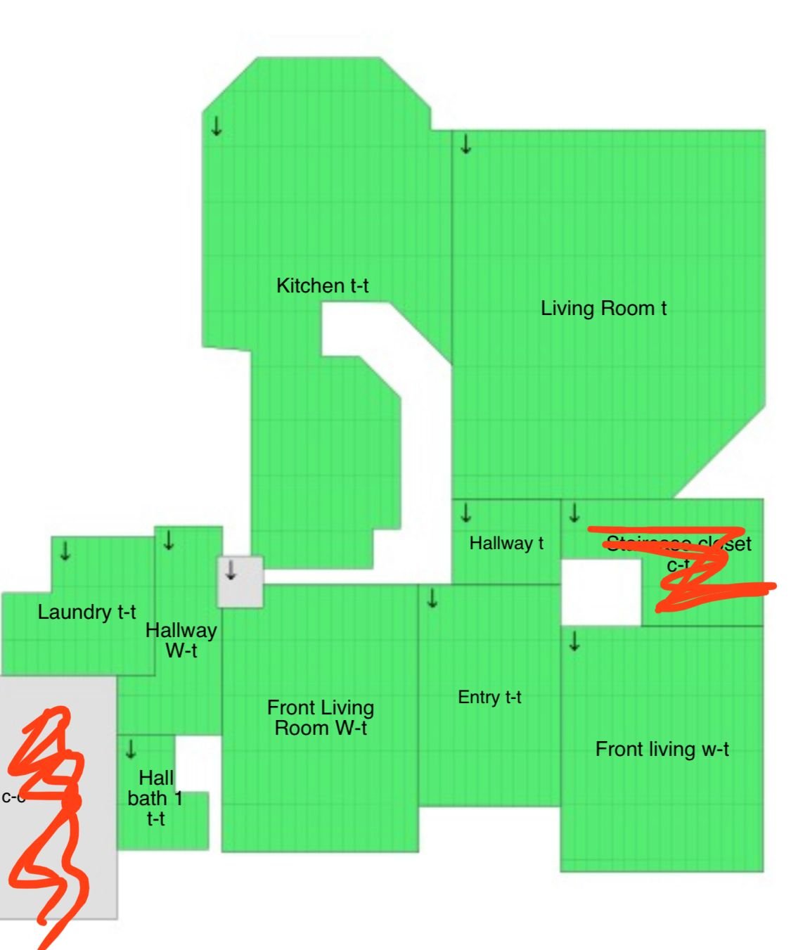 Where do you start your tile when doing multiple rooms - DoItYourself ...