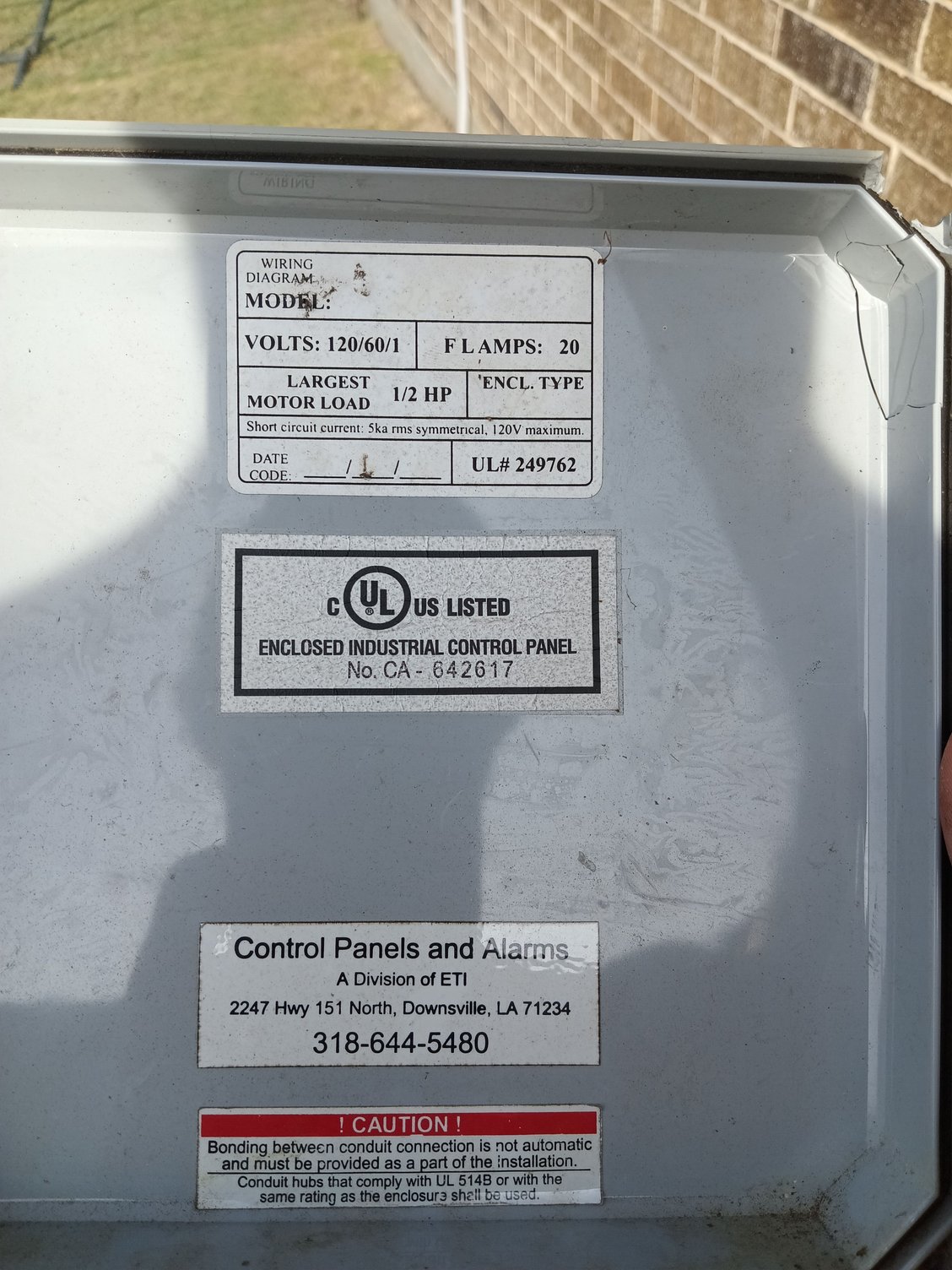 Septic control panel door - DoItYourself.com Community Forums