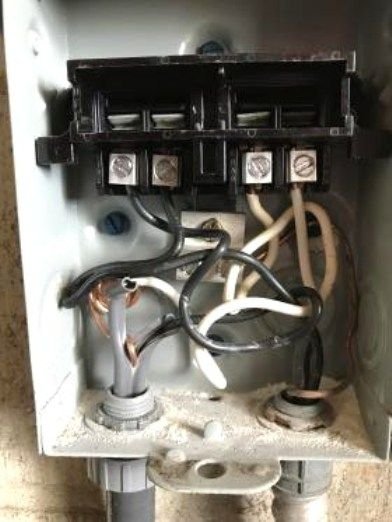 Using well pump disconnect switch to power outlet and light ...